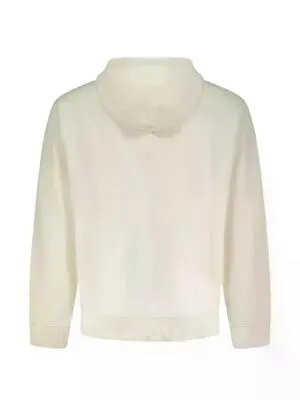 Calvin Klein Logo-embroidered Drawstring Hoodie - Neutrals