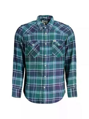 Wrangler Plaid-pattern Cotton Shirt - Green