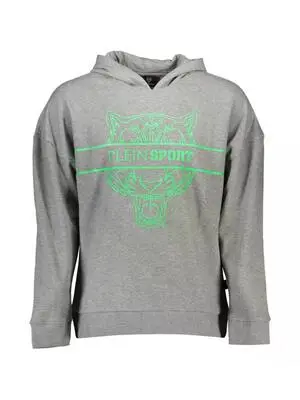 PLEIN SPORT Tiger-head Print Hoodie - Grey