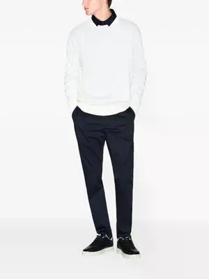Armani Exchange Logo-embroidered Sweater - Neutrals