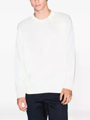 Armani Exchange Logo-embroidered Sweater - Neutrals