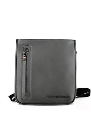 Tommy Hilfiger Debossed Logo Shoulder Bag - Black