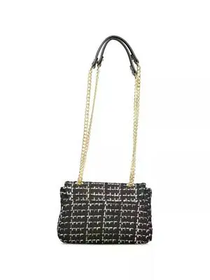 MARIO VALENTINO Tweed Check-print Shoulder Bag