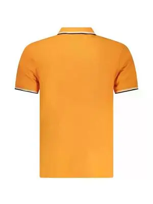 NORTH SAILS Striped-trim Logo-patch Polo Shirt - Orange