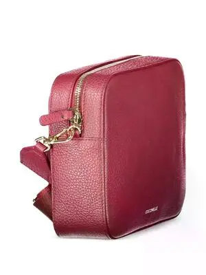 COCCINELLE Grained Leather Crossbody Bag - Red