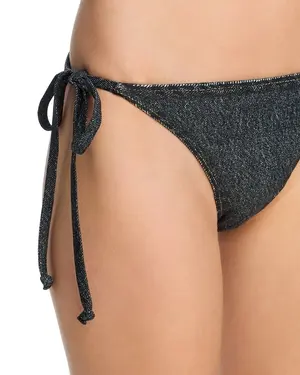 Rag & Bone Rb Miramar Triangle String Bikini Bottom - Washed Black