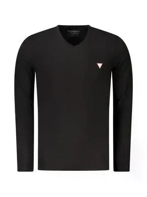 Guess Long-sleeve V-neck T-shirt - Black