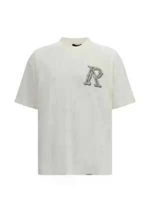 REPRESENT Logo-patch Cotton T-shirt - Neutrals