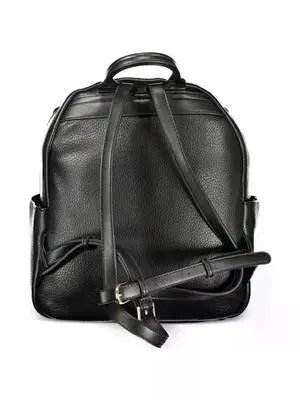 MARIO VALENTINO Pebbled Backpack With Buckle Detail - Black