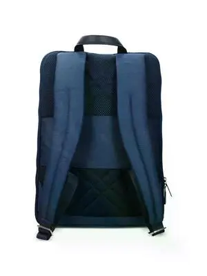 PIQUADRO Leather-panelled Textured Backpack