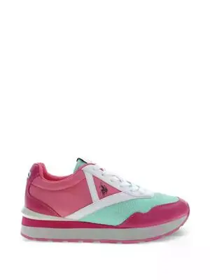 U.s. Polo Assn. Colour-block Mesh-panel Sneakers - Pink