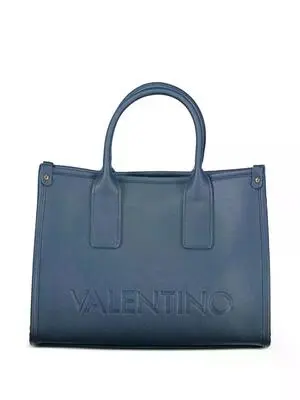 MARIO VALENTINO Debossed Logo Pebbled Tote Bag