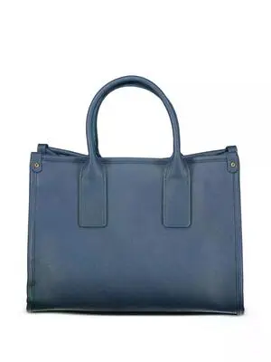 MARIO VALENTINO Debossed Logo Pebbled Tote Bag