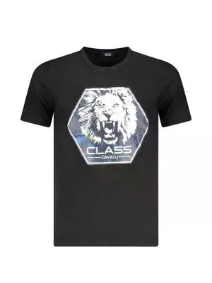 Roberto Cavalli Logo-print Cotton T-shirt - Black