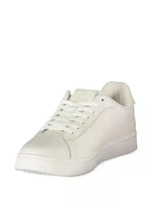 Tommy Hilfiger Logo-patch Leather Sneakers - Neutrals