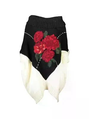 BLUGIRL Floral-design Cowl-neck Sweater