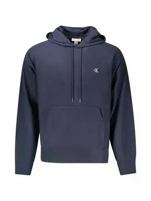 Calvin Klein Logo-detail Cotton Hoodie - Blue