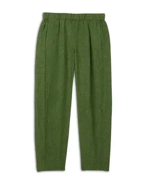 Eileen Fisher Linen Ankle Pleated Lantern Pants - Field