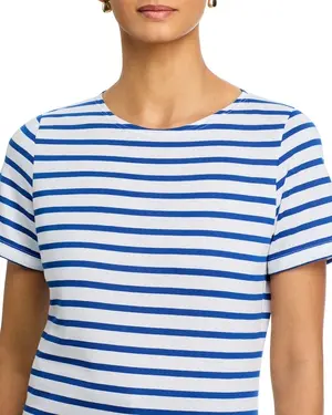 Saint James Etrille Ii Striped Tee - Neige/gitane