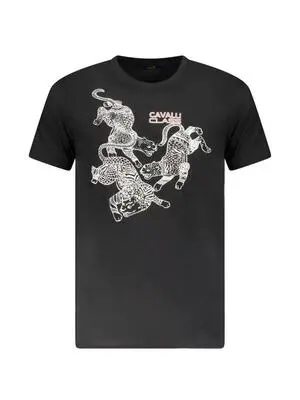 Roberto Cavalli Graphic-print T-shirt - Black