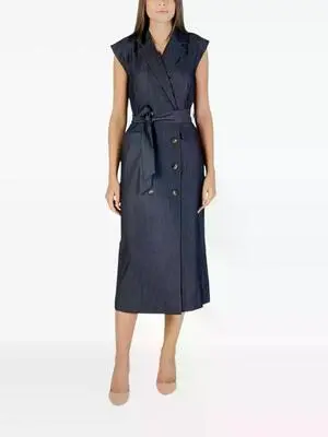ICHI Midi Double-breasted Belted Dress