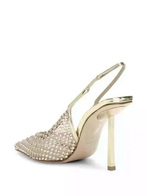 LE SILLA Crystal-embellished Mesh Pumps
