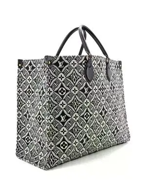 LOUIS VUITTON Onthego Limited Edition Since 1854 Monogram Jacquard Gm Tote Bag - Black