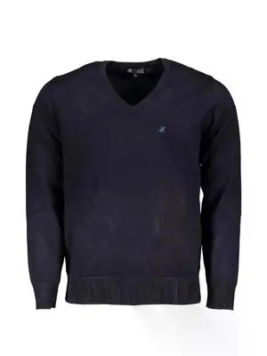 U.S. Grand Embroidered V-neck Sweater