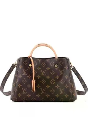 LOUIS VUITTON Montaigne Handbag Monogram Canvas Bb Satchel - Brown