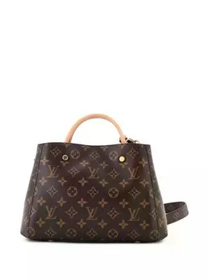 LOUIS VUITTON Montaigne Handbag Monogram Canvas Bb Satchel - Brown