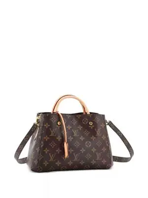 LOUIS VUITTON Montaigne Handbag Monogram Canvas Bb Satchel - Brown