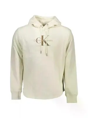 Calvin Klein Waffle-knit Cotton Hoodie - Neutrals