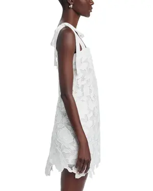 Simkhai Marigolde Embroidered Mini Dress - White
