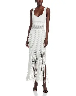 Simkhai Brionne Scalloped Knit Dress
