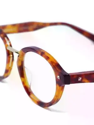 Valentino Garavani Rockstud Round-frame Glasses