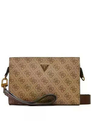 Guess Logo-print Shoulder Bag - Neutrals
