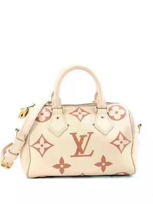 LOUIS VUITTON Speedy Bandouliere 20 Crossbody Bag Bicolor Monogram Empreinte Giant - Neutrals