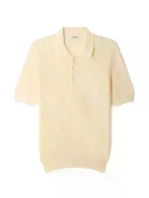 Sandro Waffle-texture Cotton Polo - Neutrals