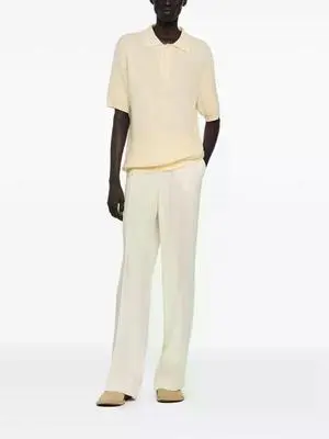 Sandro Waffle-texture Cotton Polo - Neutrals