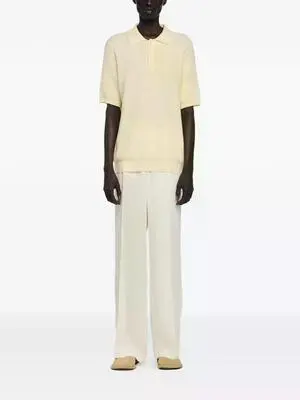Sandro Waffle-texture Cotton Polo - Neutrals