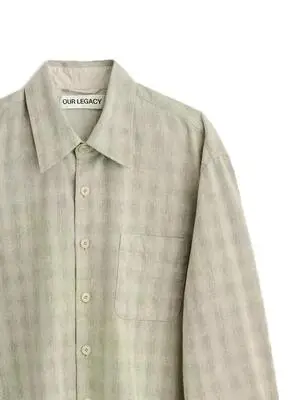 Our Legacy Above Check-pattern Patch-pocket Shirt