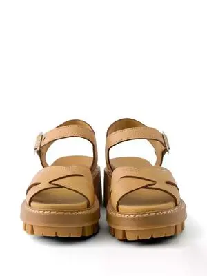 Prada Leather Sandals - Neutrals