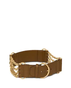 Chloé Chain Belt - Dark Khaki
