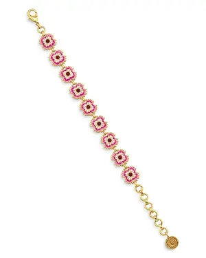 CAPUCINE DE WULF Dianthus Enamel And Jade Bracelet