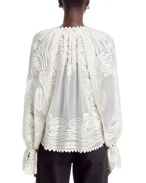 Kobi Halperin Florence Lace Up Blouse