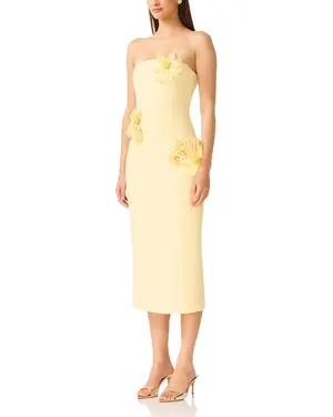 ELLIATT Ilana Floral Applique Midi Dress