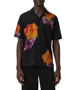 ALLSAINTS Nouvelle Short Sleeve Shirt - Jet Black