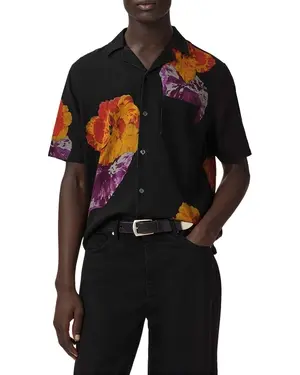 ALLSAINTS Nouvelle Short Sleeve Shirt - Jet Black
