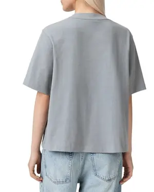 ALLSAINTS Ella Embellished T-shirt - Quarry Blue