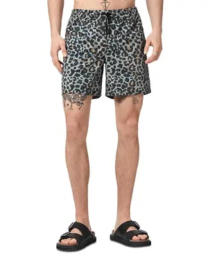 ALLSAINTS Silesia Slim Fit 6.7" Swim Shorts - Clouded Grey